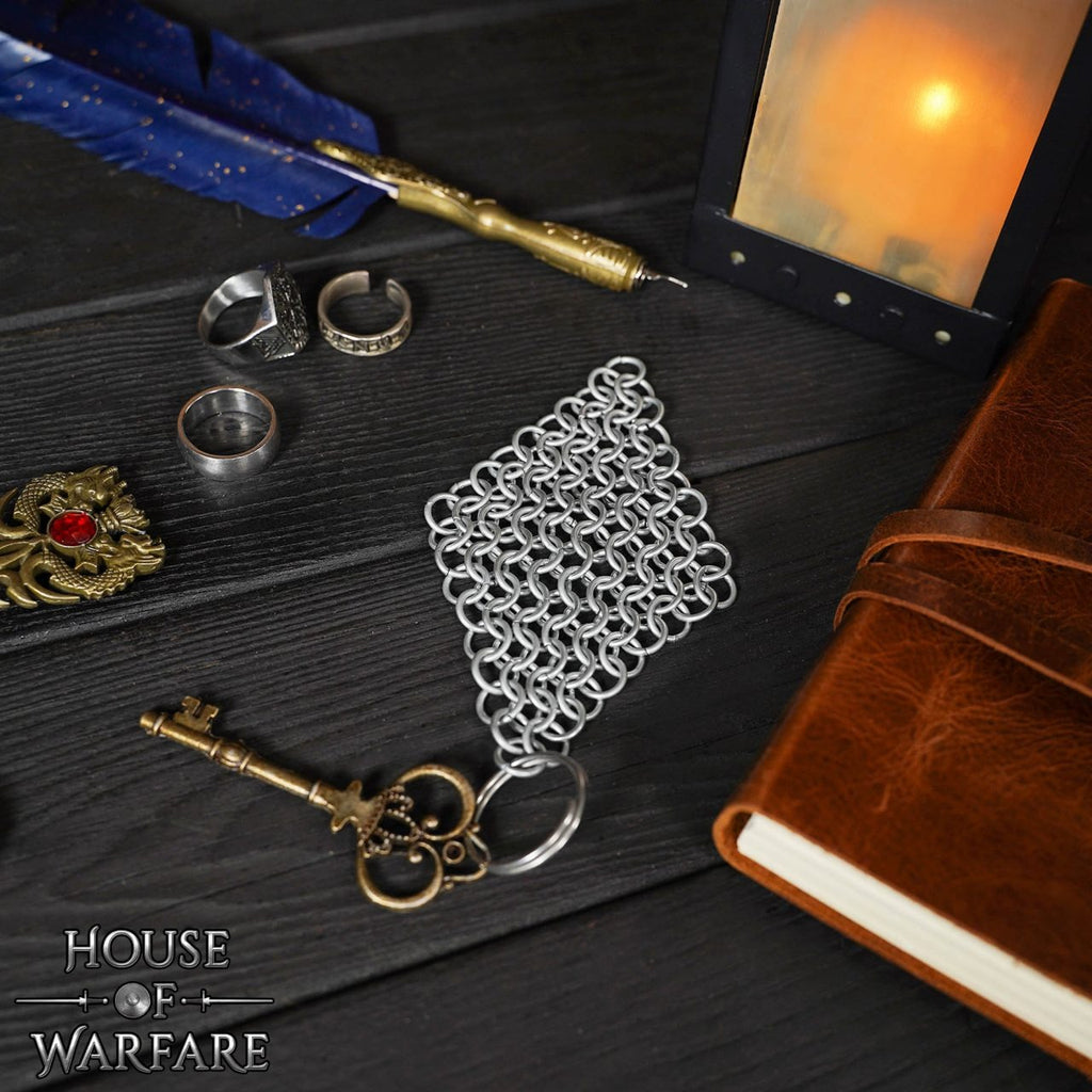Medieval Steel Chainmail Keychain